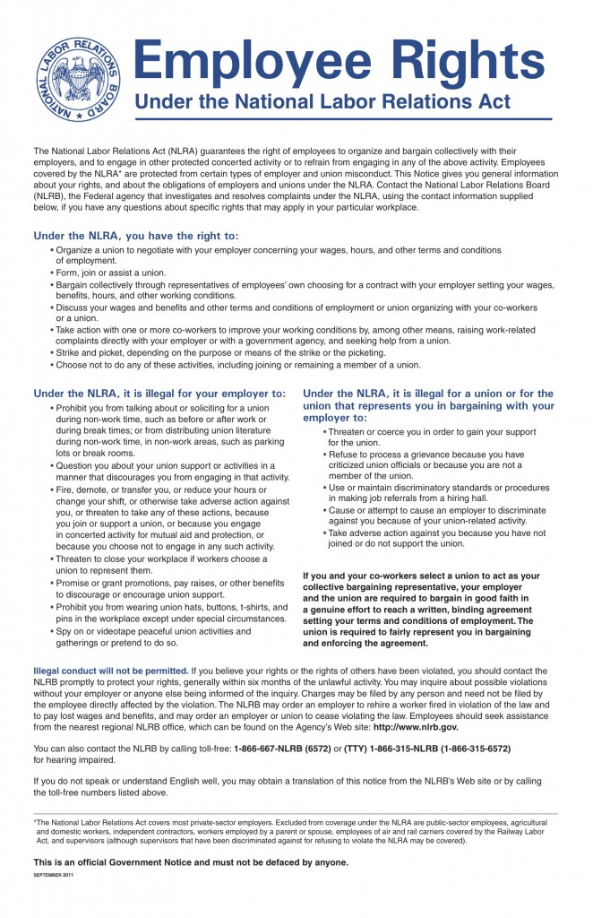 Labor Poster Requirements Stricken? | GinPress